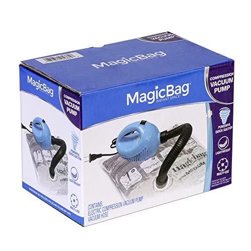 MagicBag Electric Vacuum Pump - Works on Most Compression Bag Brands - Portable and Powerful for Travel, Stowing, or Ease of Use