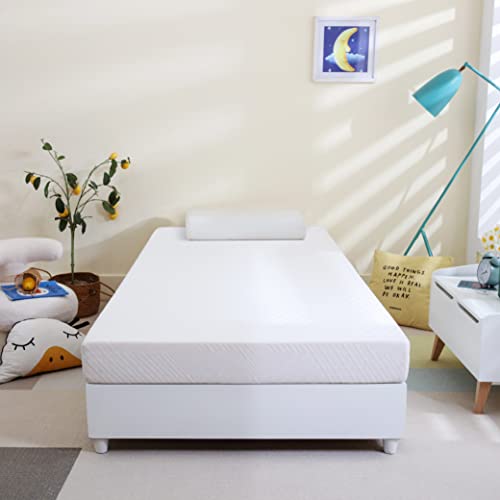 EGO Twin Mattress 6 Inch Green Tea Memory Foam Mattress Twin, CertiPUR-US Certified, Cooling Gel Bed Mattress, Fiberglass Free Bed in a Box, Twin mattresses for Kids, Bunk Bed, Trundle, Daybed