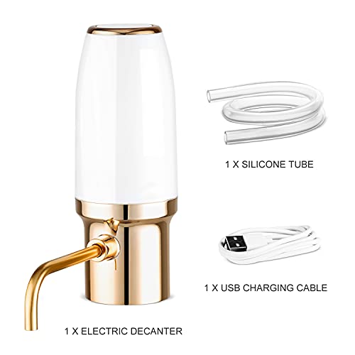 WINIRINA Automatic Wine Aerator Pourer Electric Smart Decanter,Dispenser Rechargeable with Micro USB Cable