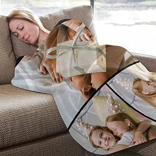 Custom Blanket With Photo Text Personalized Throw Blanket Customized Picture Blanket For Baby Mother Father Adult Friends Lovers Dog Pets Personalized Gift Flannel Blanket Birthday Halloween Christmas