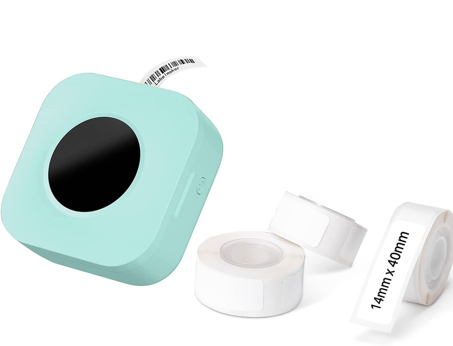 Memoking Small Label Maker Q30S Label Makers with Tape Portable - Wireless Bluetooth Label Maker with Different Fonts, Easy to Use, with 3 Rolls 14mm x 40mm White Thermal Labels Tapes