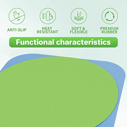 6pcs Jar Opener Gripper Pads, Rubber Jar Grippers Multi-function Kitchen Gadget Anti-slip Coasters Bottle Lid Opener Jar Opener for Seniors with Arthritis Weak Hands (6 Colors)