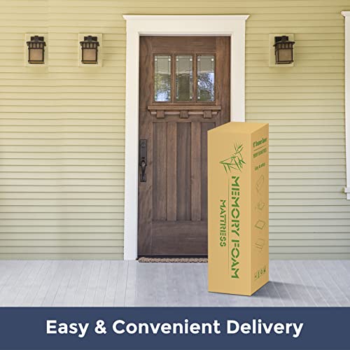 Full Size Mattress for Kids, 6 Inch Full Mattress in a Box with Breathable Bamboo Cover, Green Tea Memory Foam Mattress Made in USA for Bunk Bed, Trundle Bed, Medium Firm, CertiPUR-US Certified