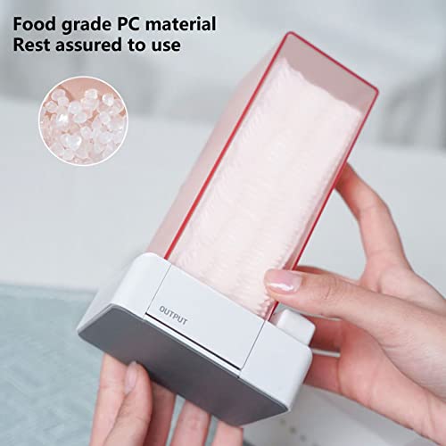 Goodliest Automatic Cotton Pad Holder, Automatic Cotton Pad Dispenser, Storage Box Detachable Dust-Proof Rectangular Reusable Plastic Auto Cotton Pad Dispenser Household Supplies, Cotton Pad Holder