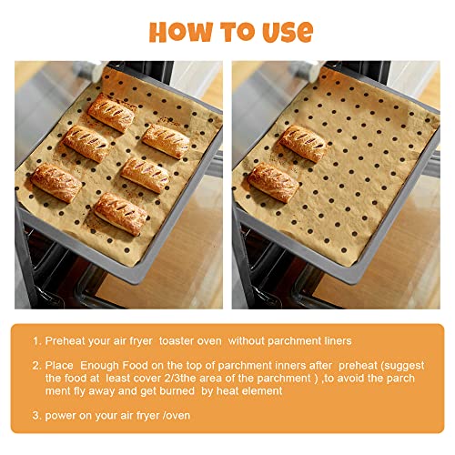 Air Fryer Disposable Parchment Paper Liners: 150pcs Airfryer Liners 9x11 Inch Perforated Rectangular Paper Sheets Basket Liner Accessories For Toaster Oven Xl Air Fryer
