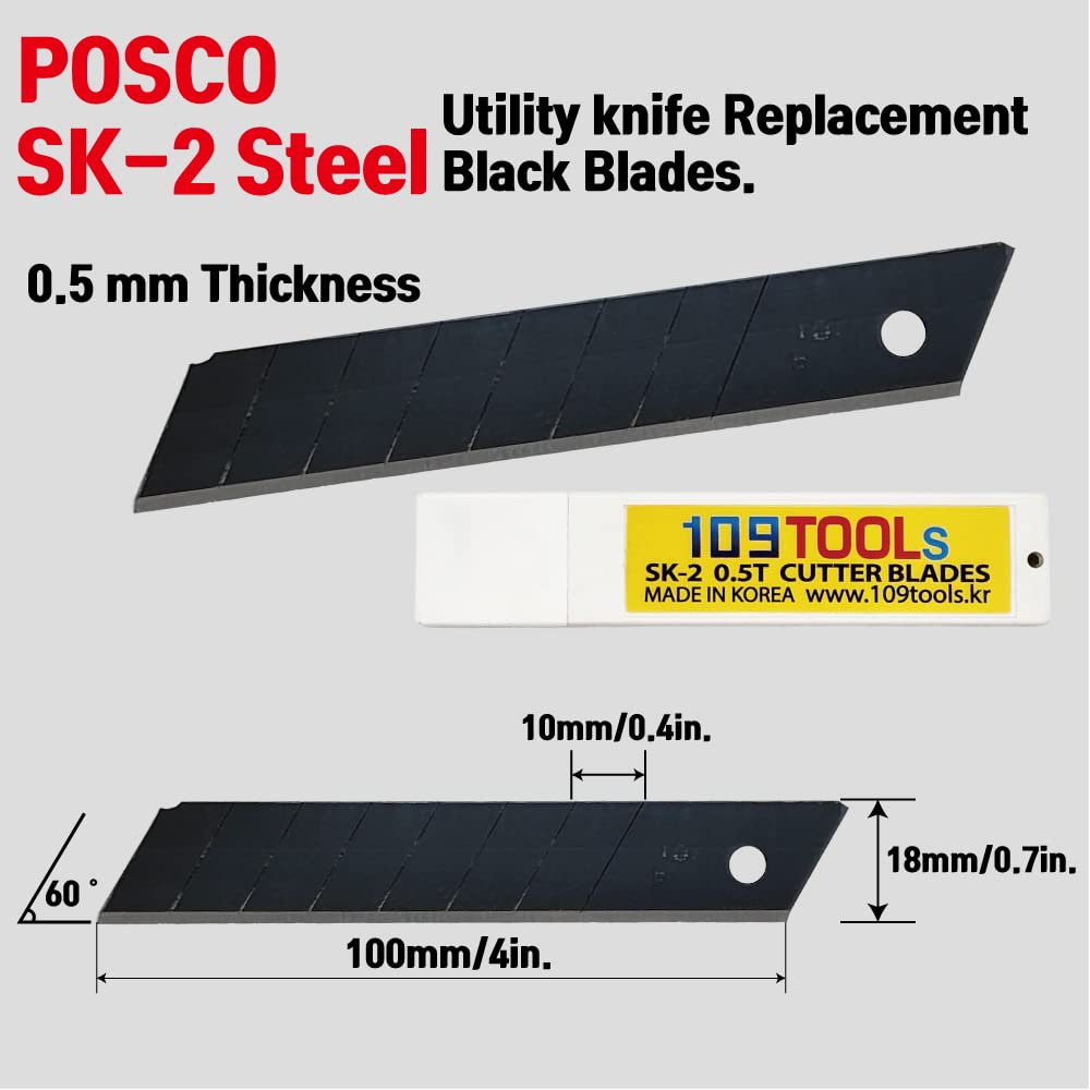 109TOOLs 4 in 1 Multi Tool Drywall Rasp Plaster Planer Keyhole Saw Tape Measure Hook 18mm SK-2 High Durability Blade Best Premium Utility Tool