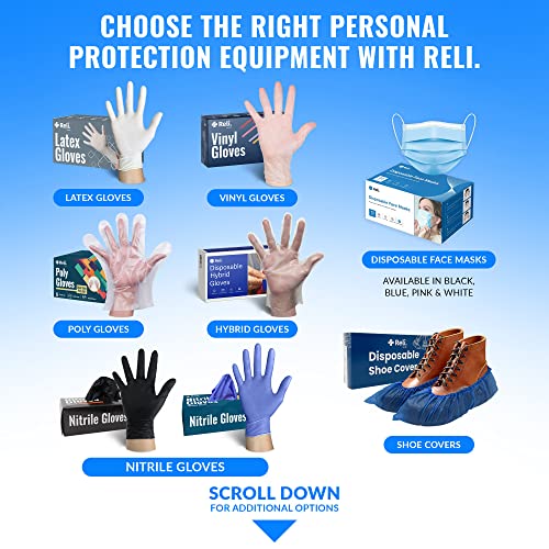 Reli. Nitrile Gloves, Small | 1000 Pack Bulk - Violet Blue | Disposable Gloves - Powder Free, Latex Free |Single-Use Nitrile for Cleaning, Automotive, Salon| Iris Blue, Food Safe