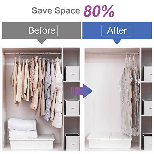 TAILI Hanging Vacuum Storage Bags 4 Pack Long and Jumbo Vacuum Storage Bags Variety 20 Pack, Meet Variety Storage, Saving More Space