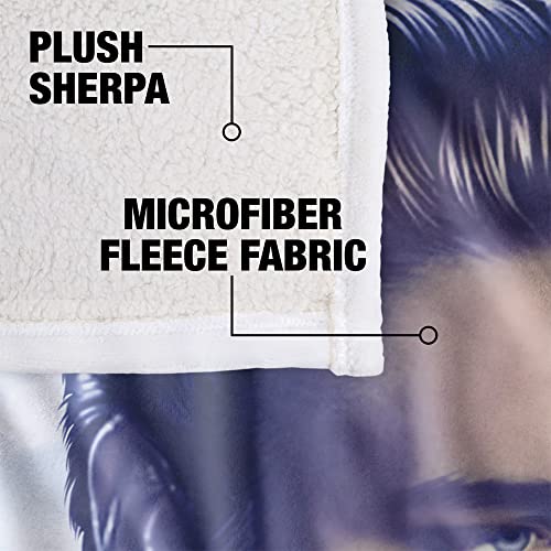 Elvis Presley Blanket, 50"x60", Big Portrait Silky Touch Sherpa Back Super Soft Throw Blanket