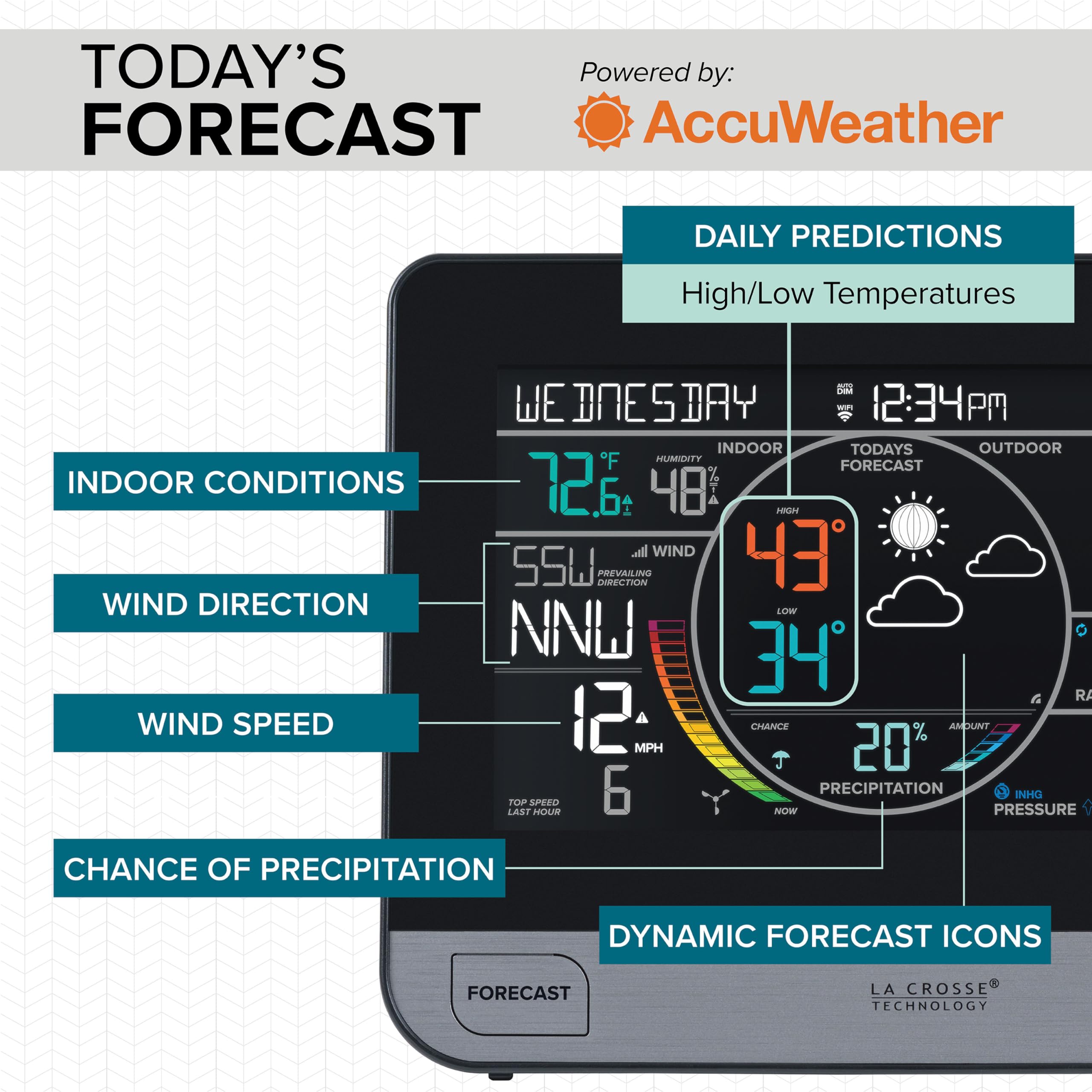 La Crosse Technology 328-69357-INT Wi-Fi Professional Weather Station, Black