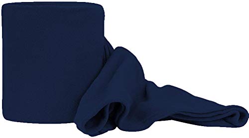 Fleece Blanket Twin Size - Polar Soft Brushed Fabric for Bed, Sofa, Living Room - Thermal Lightweight Spread - All Season Cozy Throw Blanket or Pet Blankets - 56ββ x 92ββ - Navy Blue