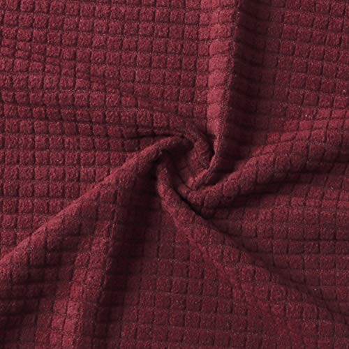 SEWACC Chair Arm Protectors Universal Sofa Armrest Cover Stretch Armchair Slipcover Protector Elastic Recliner Couch Loveseat Cloth 2pcs for Home Office (Claret)