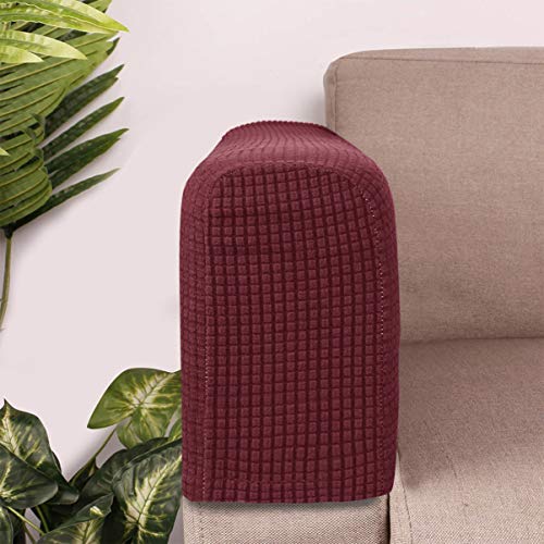 SEWACC Chair Arm Protectors Universal Sofa Armrest Cover Stretch Armchair Slipcover Protector Elastic Recliner Couch Loveseat Cloth 2pcs for Home Office (Claret)