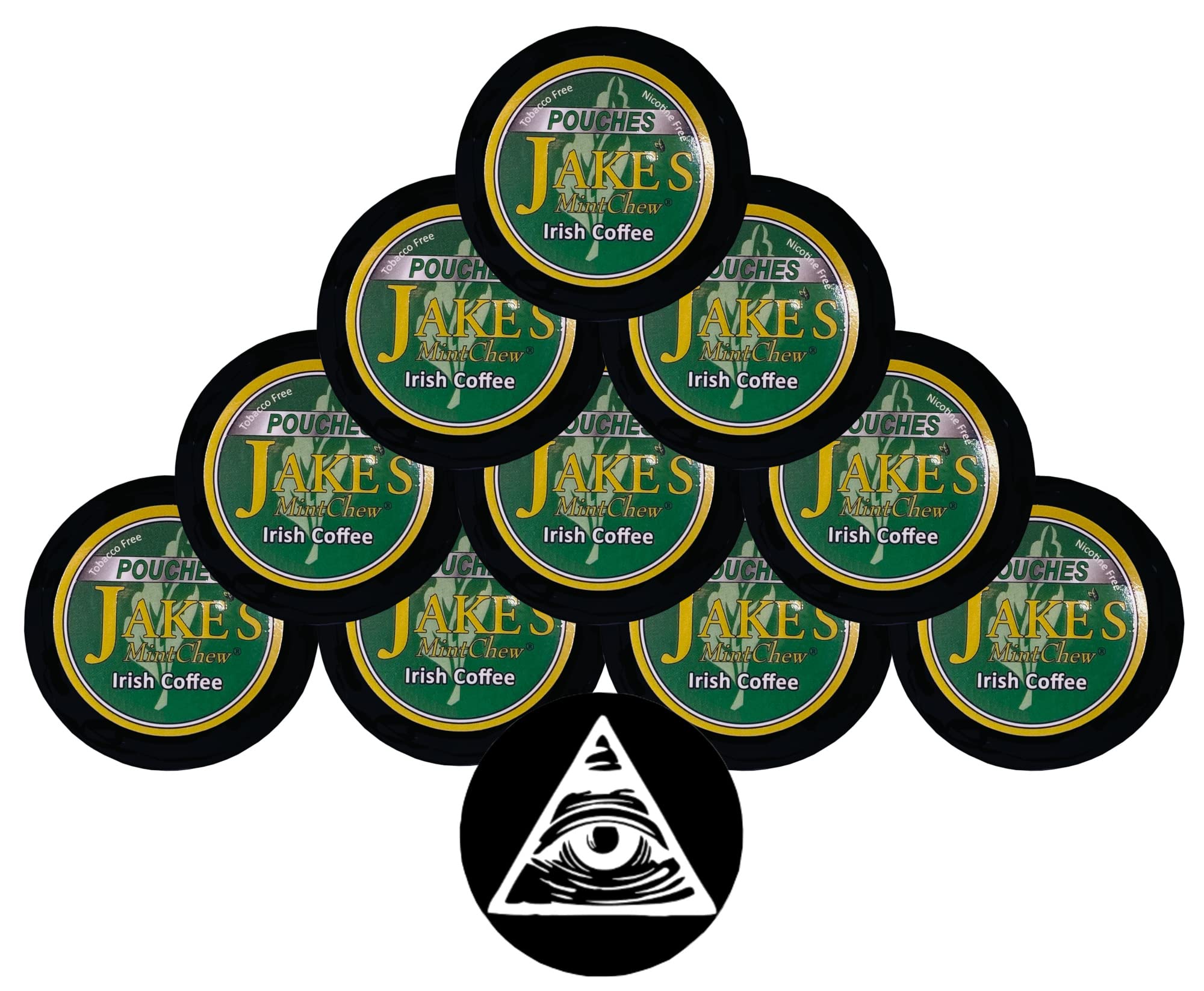 DC Crafts Nation Skin Can Cover Illuminati with 10 Cans Jake's Mint Chew Irish Coffee Pouches