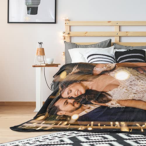 Livole Custom Blanket with Photos Customized Blanket with Pictures Blankets Personalized Baby Blanket Customized Blanket Gifts for Mother's Day, Father's Day, Christmas, Birthday (1-Photo)