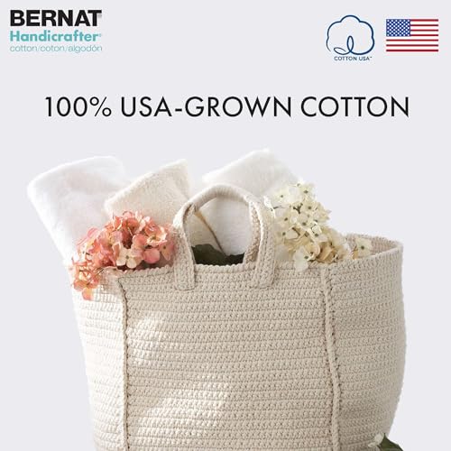 Bernat Handicrafter Cotton Mod Blue Yarn - 6 Pack of 50g/1.75oz - Cotton - 4 Medium (Worsted) - 80 Yards - Knitting/Crochet