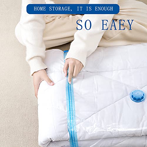 Nayoge Space Saver Vacuum Storage Bags Vacuum Sealed for Clothes,Comforters and Blanketes with Hand Pump,80% More Storage,Variety(Include 3D Bags)Pack of 6