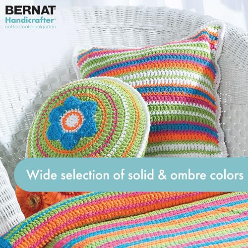 Bernat Handicrafter Cotton Mod Blue Yarn - 6 Pack of 50g/1.75oz - Cotton - 4 Medium (Worsted) - 80 Yards - Knitting/Crochet