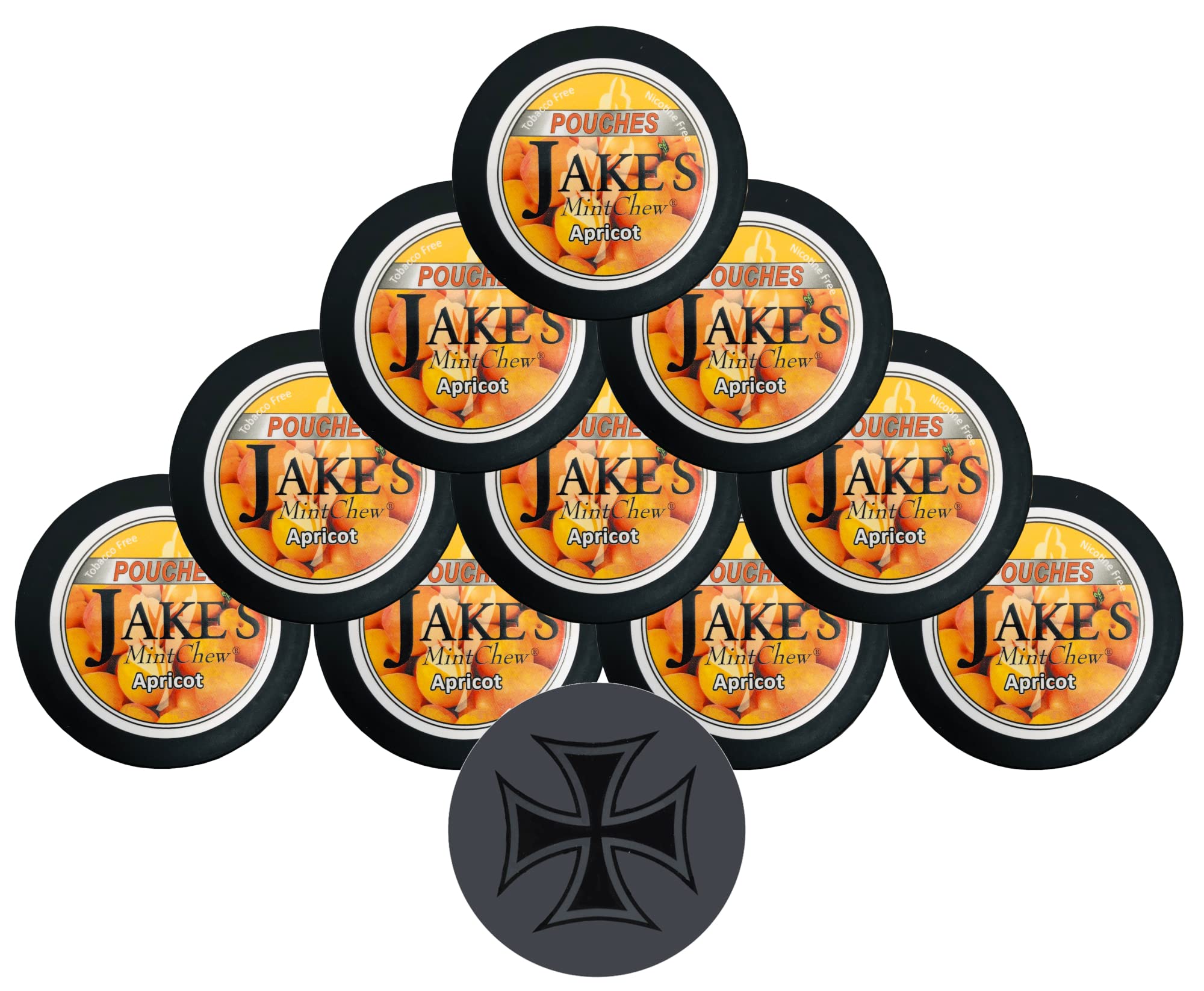 DC Crafts Nation Skin Can Cover Iron Cross with 10 Cans Jake's Mint Chew Apricot Pouches