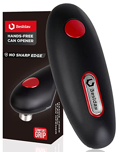 Electric Can Opener for kitchen, Handheld Battery Powered Can Opener with Smooth Edge, Small Portable One Touch Automatic Can Opener with Stainless Steel Blade, Gifts for Seniors with Arthritis