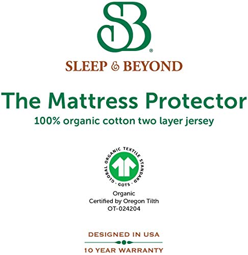 Sleep & Beyond Organic Waterproof Mattress Protector Split Cal King 36x84
