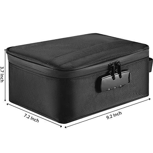 Storage Bag Organizer Case with Combination Lock 9.2 x 7.2 x 3.7 Inch Medicine Lock Box Safe Bag for Travel Storage