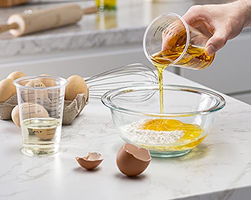 50 Disposable Measuring Cups - 8 Oz | Resin Mixing Cups For Epoxy Resin | Plastic Measuring Cups | Liquid Measuring Cups | Dry Measuring Cups | Paint Mixing Cups | Baking Supplies | Baking Tools