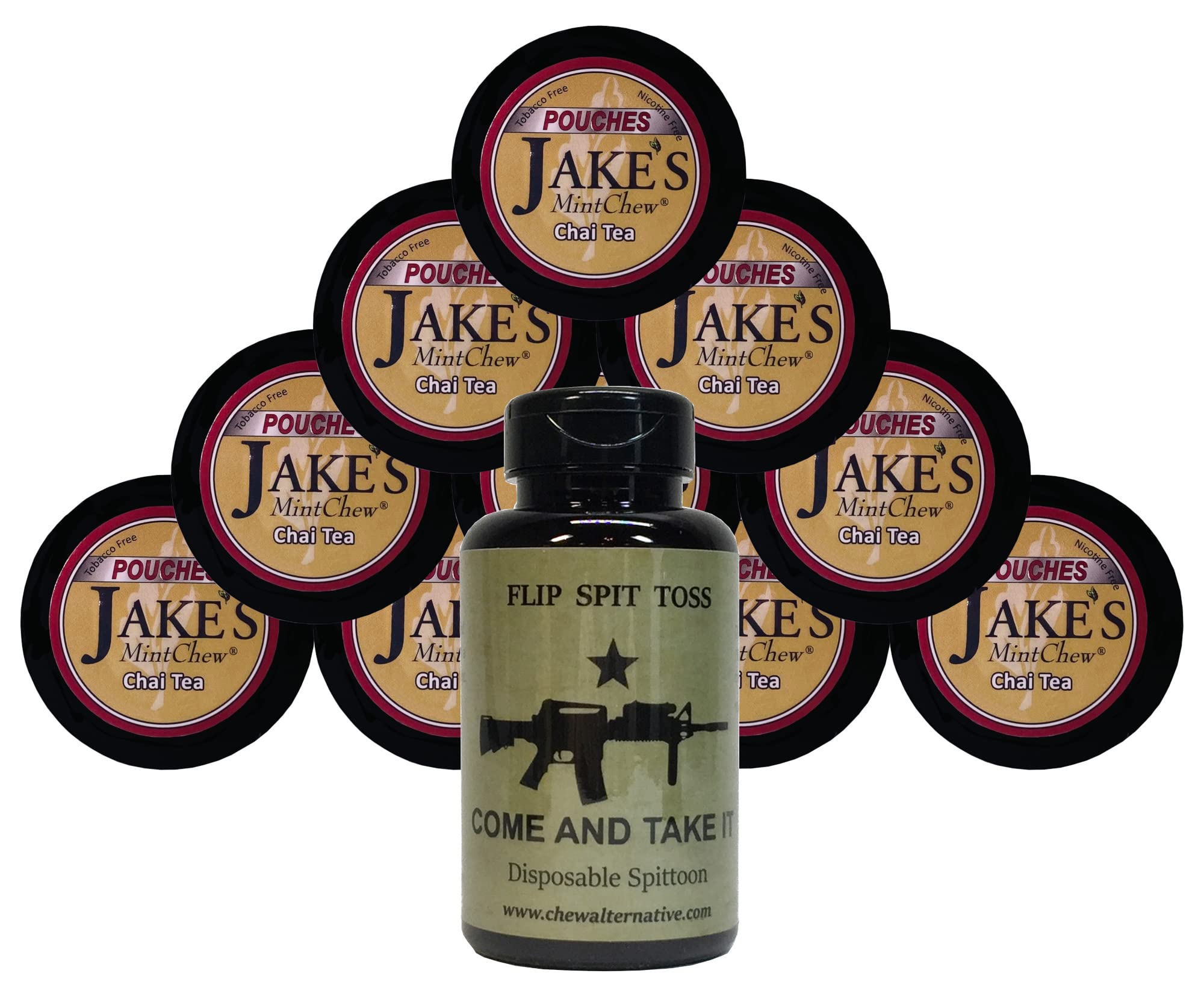 DC Crafts Nation Mud Bud Spittoon Cati with 10 Cans Jake's Mint Chew Chai Tea Pouches