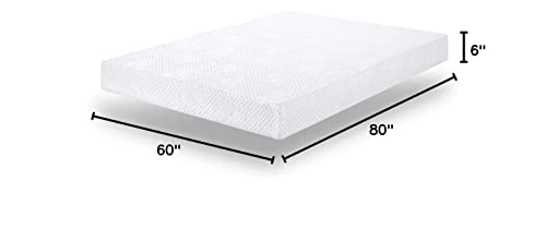 PrimaSleep 6 inch Smooth Top Foam Mattress Sleep Sets, Queen, White