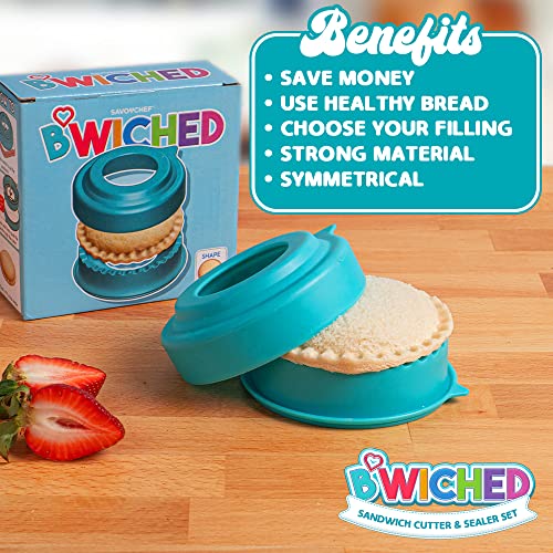 Sandwich Cutter and Sealer (Circle) - Uncrustables Sandwich Maker - Great for Lunchbox and Bento Box - Boys and Girls Kids Lunch - Sandwich Cutters for Kids