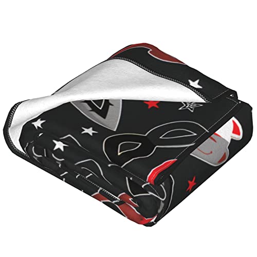 Ultra-Soft Micro Fleece Flannel Throw Blankets,Lightweight Air Conditioning All Season Fuzzy Plush Blanket Persona 5 Masks Pattern for Bed/Couch/Sofa/Chair/Dorm/Travel 50"X40"