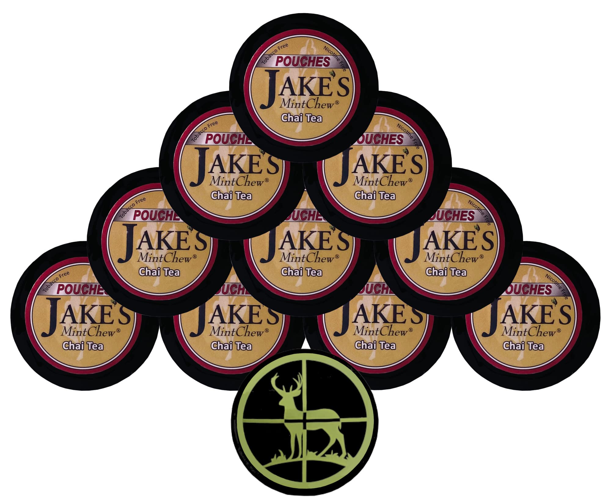 DC Crafts Nation Skin Can Cover Deer with 10 Cans Jake's Mint Chew Chai Tea Pouches
