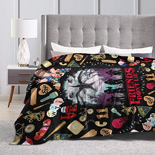 Friends Don't Lie Blanket Flannel Throw Soft Lightweight Blankets for Men Women Boys Gifts Room Bed Home Decor 60"x50"