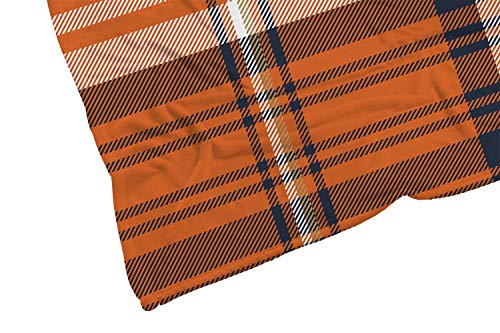 Swono Plaid Throw Blanket,Orange Check Plaid Seamless Pattern Thorw Blanket Soft Warm Decorative Blanket for Bed Couch Sofa Office Blanket 40"X50"