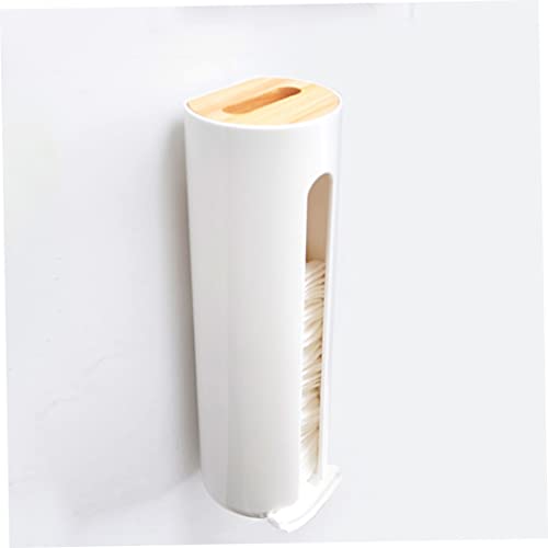 Eioflia Really Useful Box Plastic Storage Box Cotton Pad Dispenser Wall Mounted Cosmetic Make Up Cotton Pads Holder Storage Container with Lid