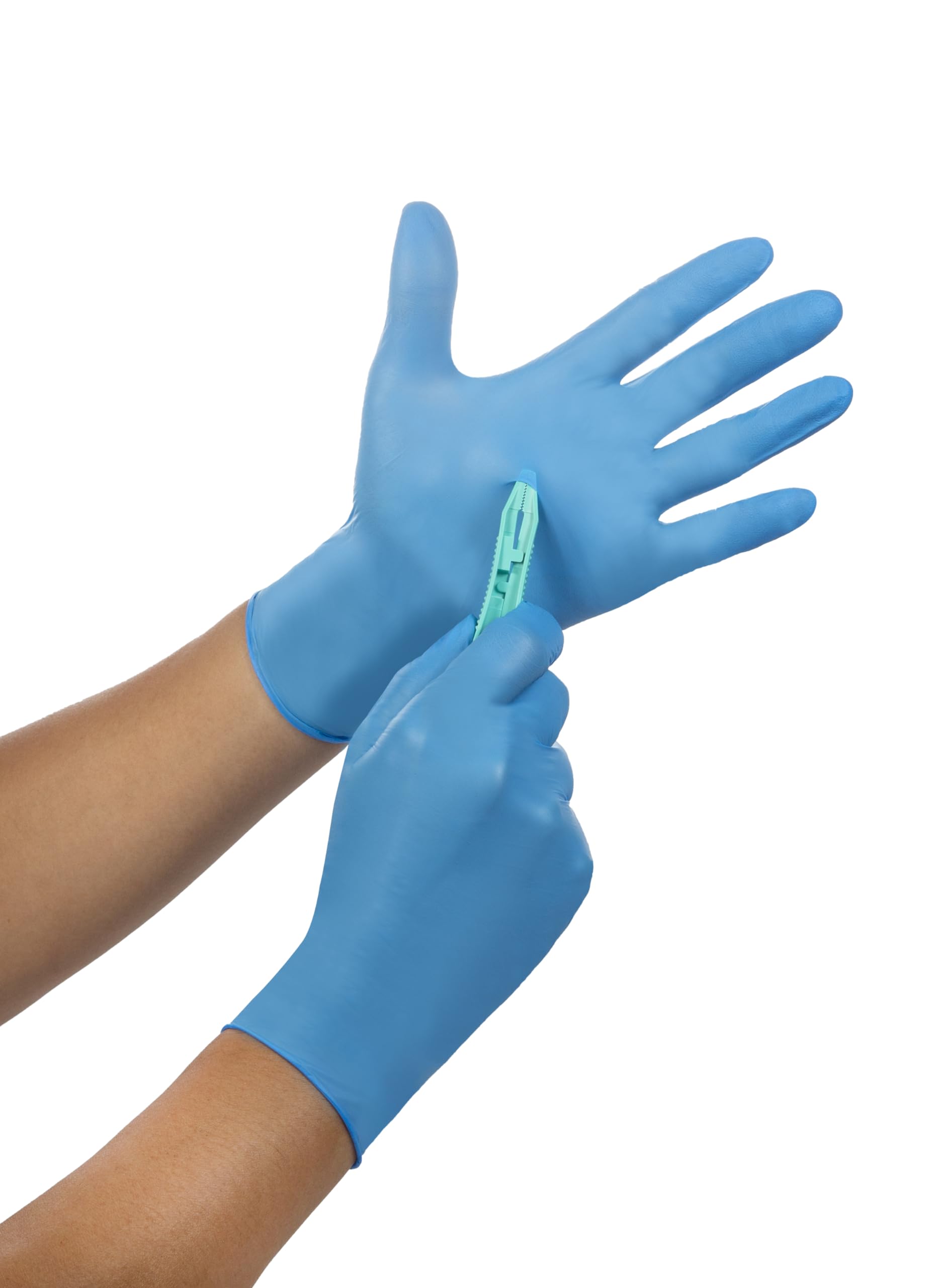MICROFLEX 10-733 Daily Defense Disposable Rubber Gloves for Cleaning, Food Prep, First Aid - Small, Blue (Case of 1000)