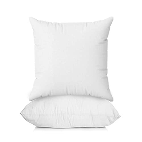 nestl Throw Pillows Pillow Insert Pillows Cushion 18āx18ā White Pack of 2 for Sofa Bed Couch Living &Bed Room Decorative Stuffer Pillows
