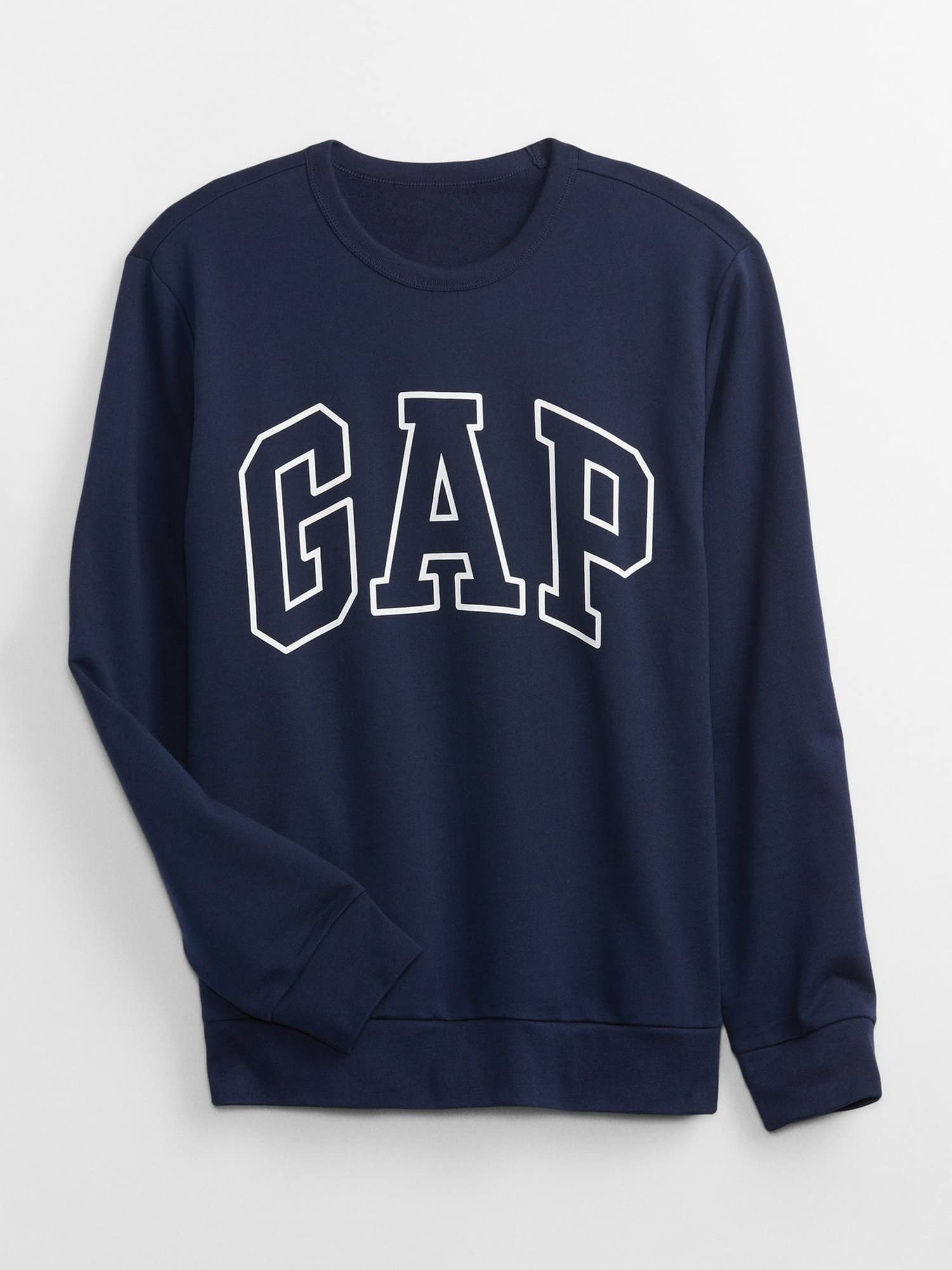 GAP mens Logo Fleece Crew Hooded Sweatshirt, Tapestry Navy, Large US