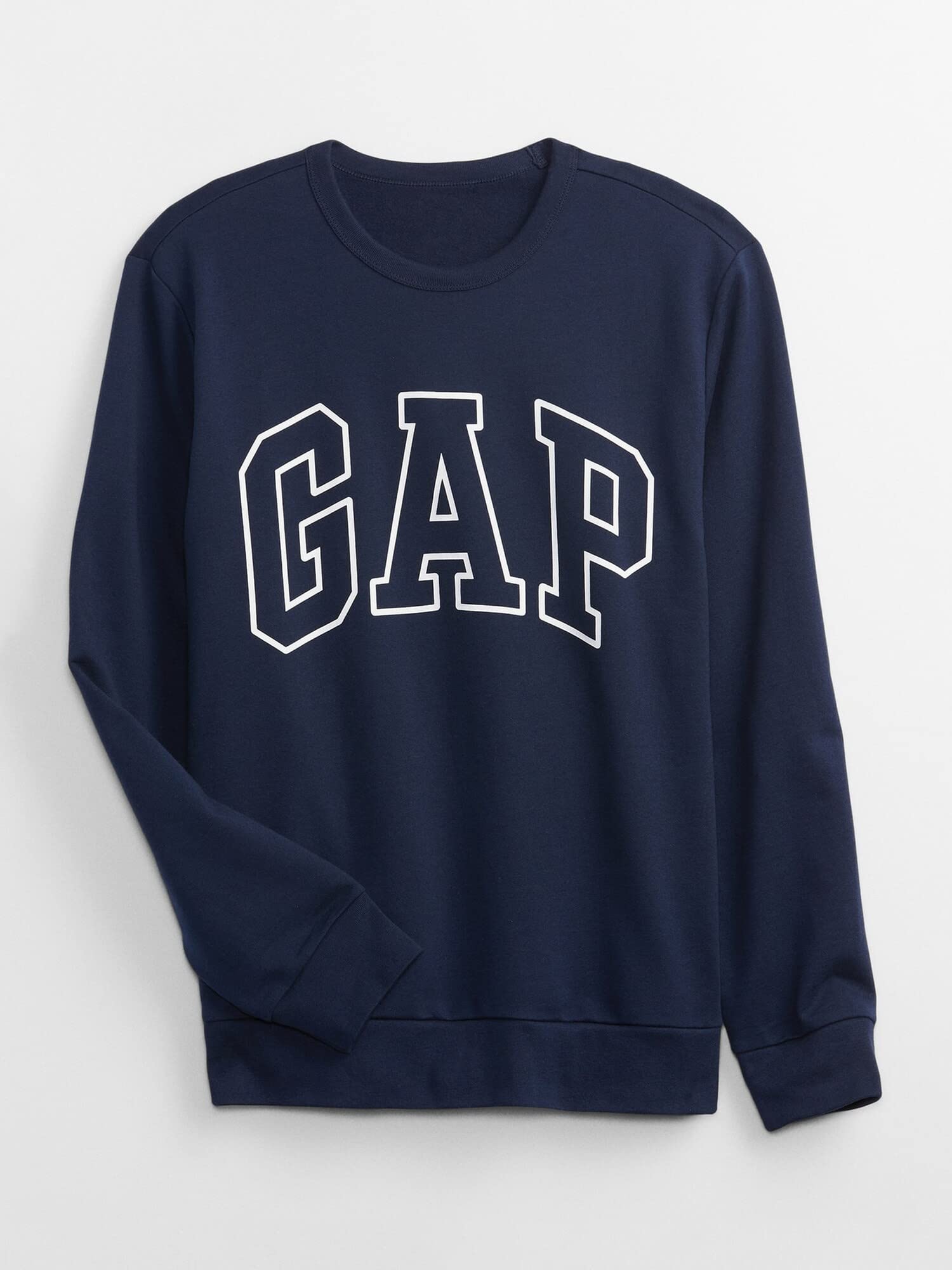 GAP mens Logo Fleece Crew Hooded Sweatshirt, Tapestry Navy, Large US