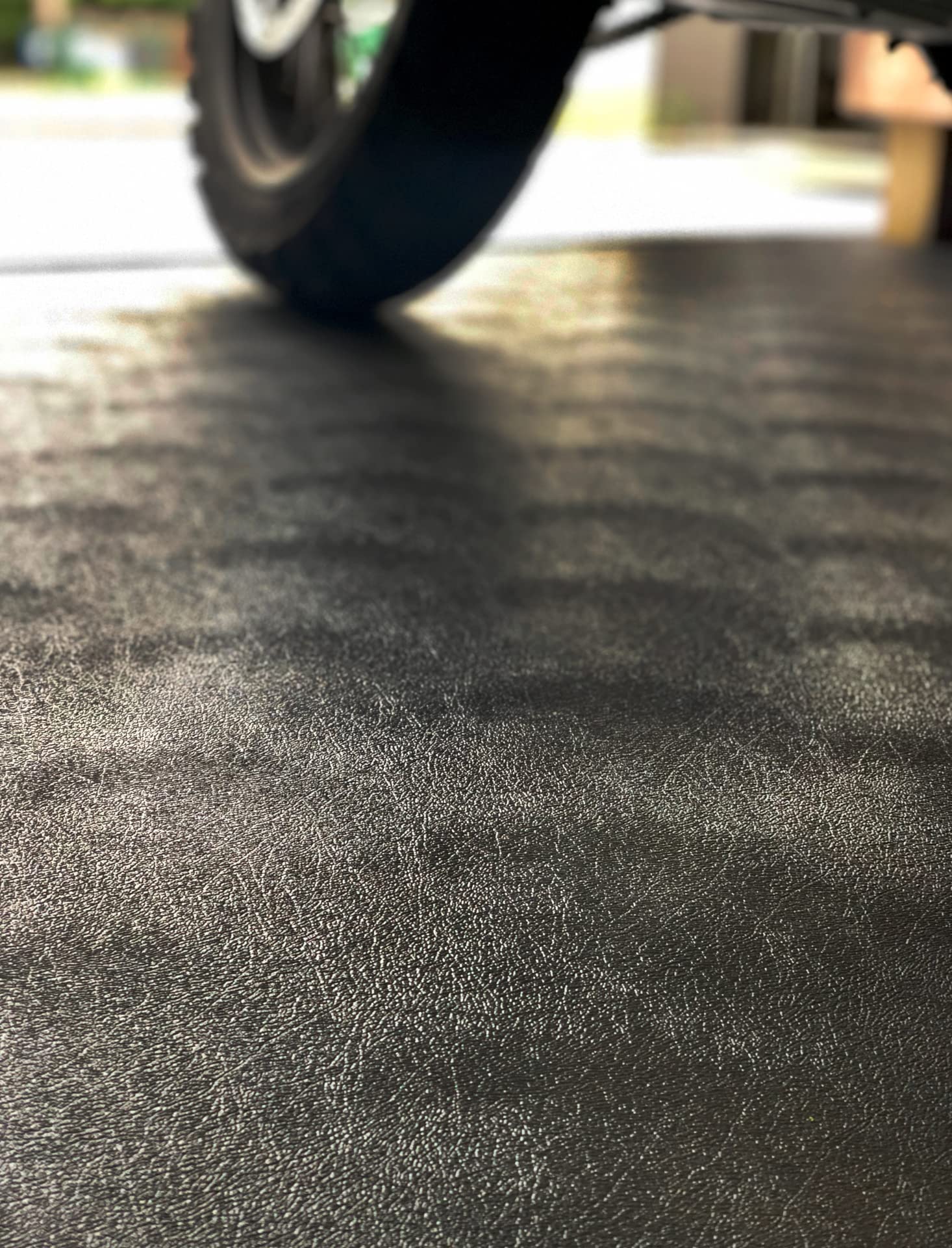 G-Floor Seamless Sheet Vinyl Shed Flooring Cover with Bonded Fibrous Backing - Levant Pattern (8' x 10', Slate Grey)