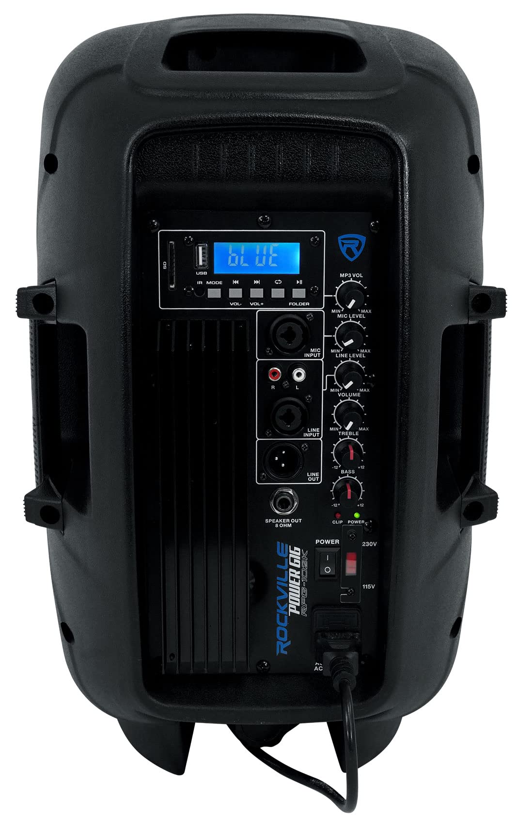 Rockville RPG102K 10" 400W Portable PA System, 2 Channel Mixer, Bluetooth, Includes Mic, Stands, Cables - Perfect for Live Performances, DJs, Karaoke