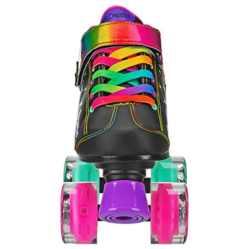 Roller Derby Sparkles Lighted Roller Skates Black/Rainbow Size 13J