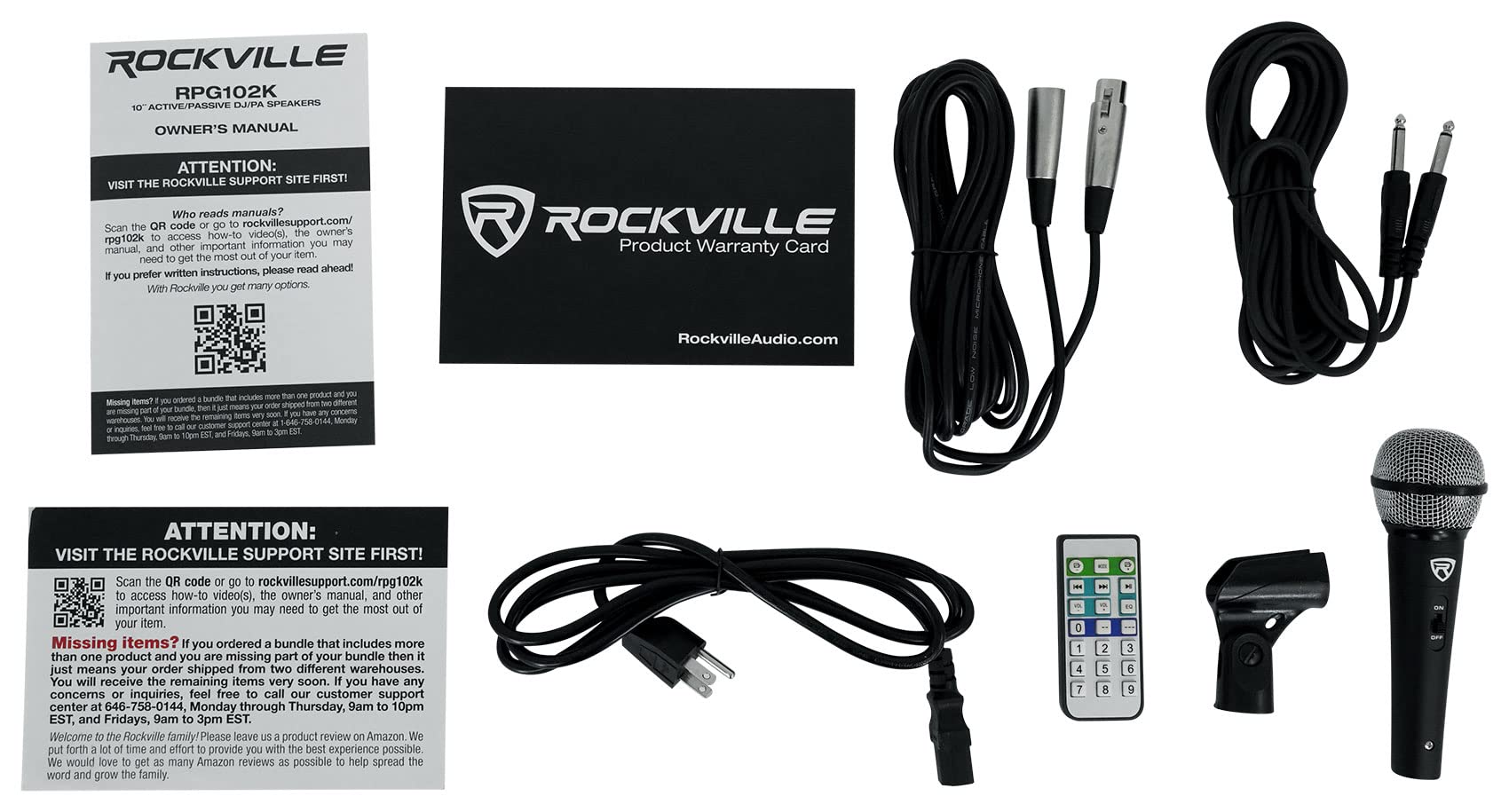 Rockville RPG102K 10" 400W Portable PA System, 2 Channel Mixer, Bluetooth, Includes Mic, Stands, Cables - Perfect for Live Performances, DJs, Karaoke