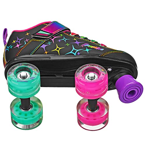 Roller Derby Sparkles Lighted Roller Skates Black/Rainbow Size 13J