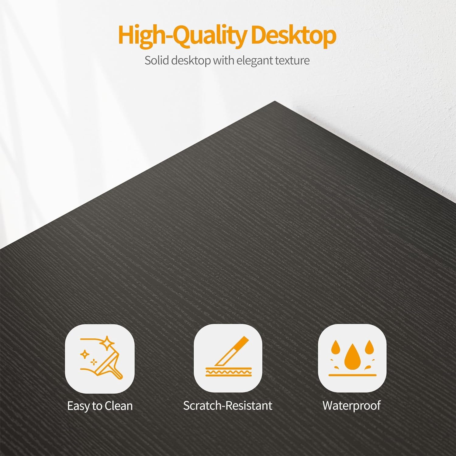 CubiCubi Computer Desk with Keyboard Tray, 47 Inch Office Desk with Monitor Stand and Storage Shelves, Music Studio Desk Workstation, Work Table for Home Office, Black