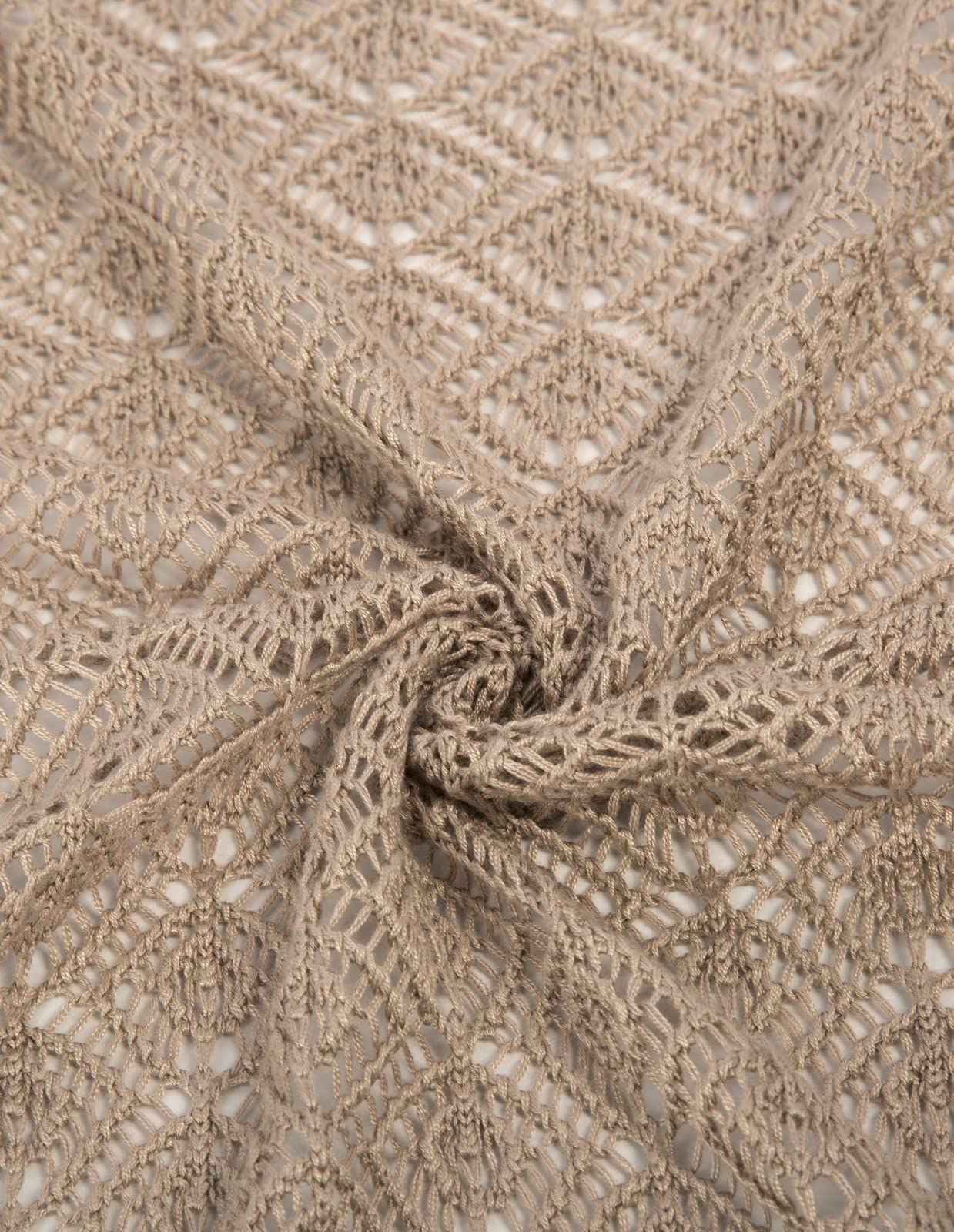 Ladies Drape Cardigan Sexy Flowy Shrug Knitted Coat Bolero Knitwear Khaki Size XL