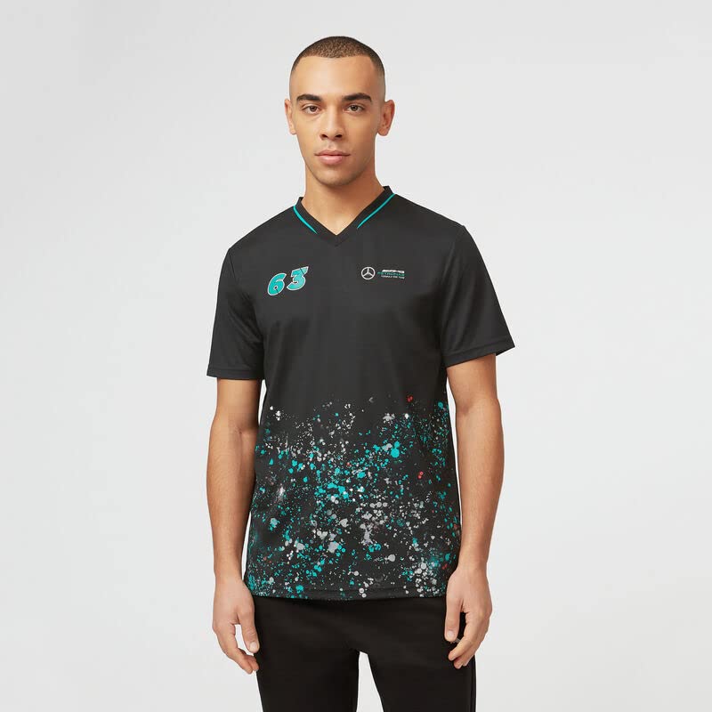Mercedes-AMG Petronas Formula One Team F1 George Russell #63 Sports T-Shirt (XL) Black