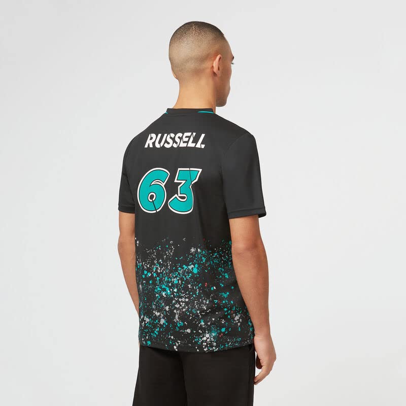 Mercedes-AMG Petronas Formula One Team F1 George Russell #63 Sports T-Shirt (XL) Black