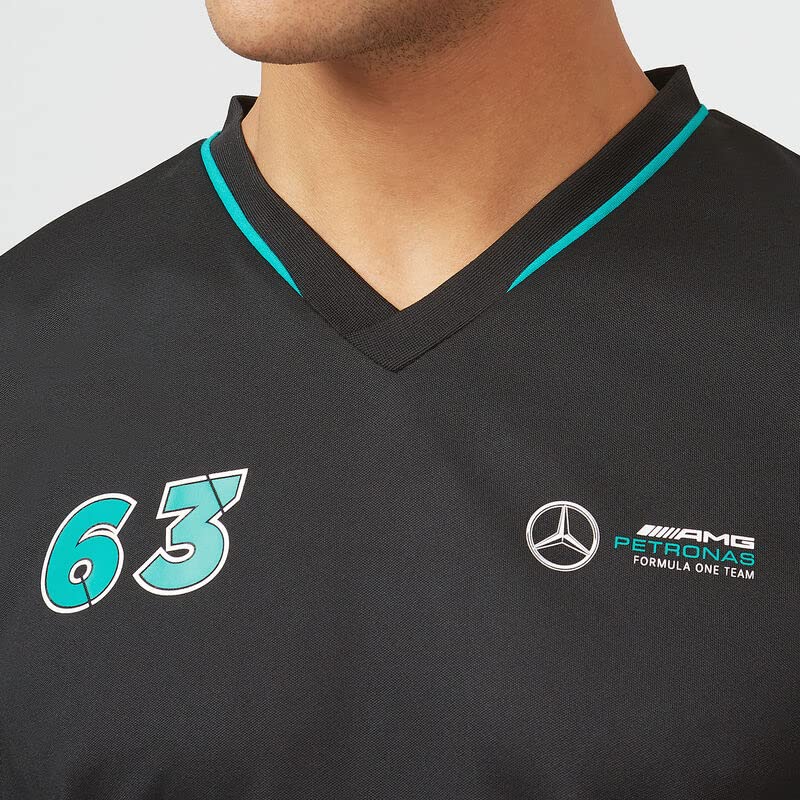 Mercedes-AMG Petronas Formula One Team F1 George Russell #63 Sports T-Shirt (XL) Black