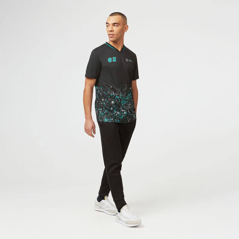 Mercedes-AMG Petronas Formula One Team F1 George Russell #63 Sports T-Shirt (XL) Black